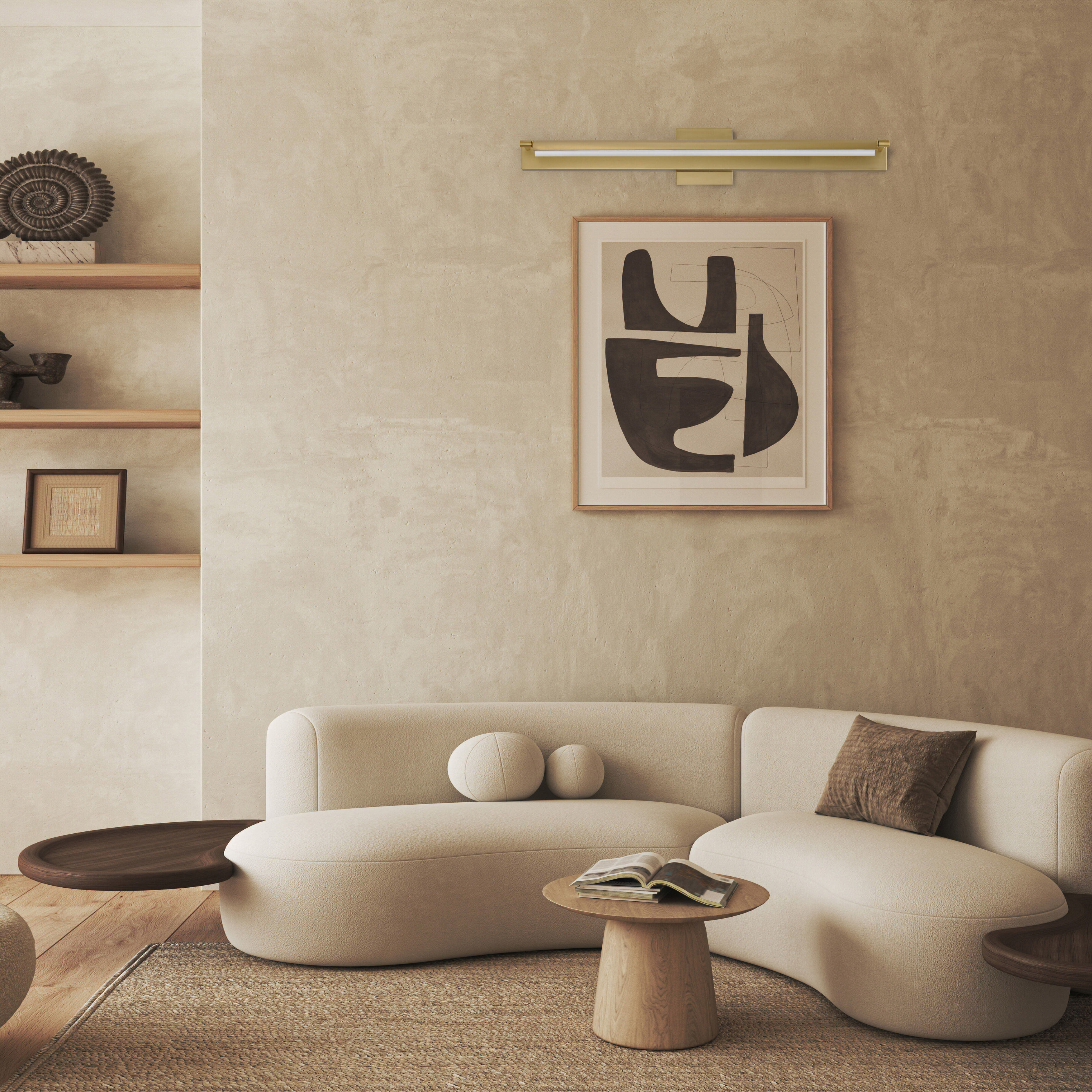 ET2 E21392-NAB Bookkeeper LED 20.25 inch Natural Aged Brass Wall Sconce ...