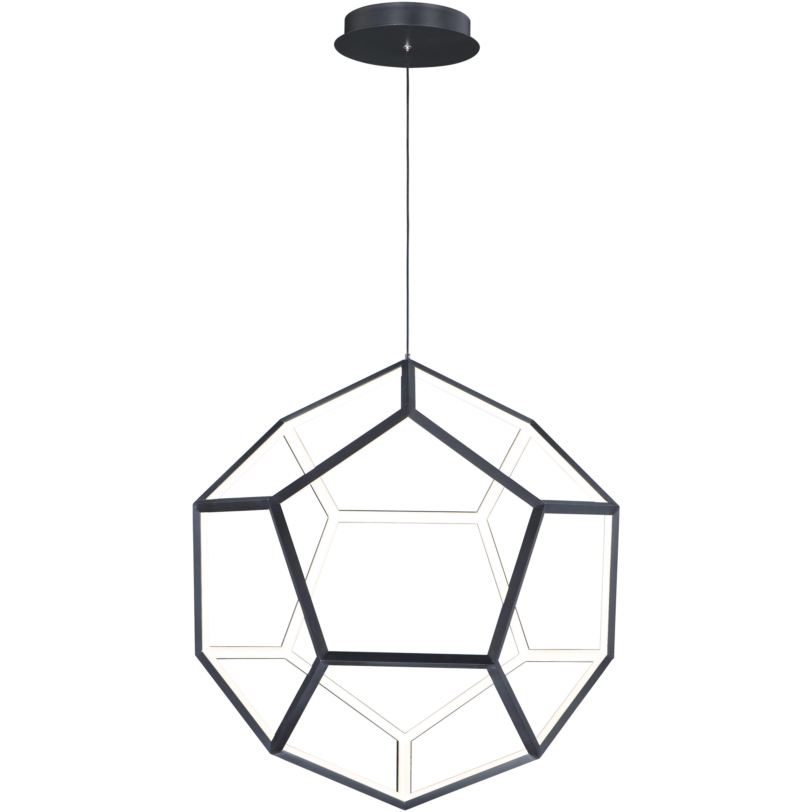 ET2 E25106-BK Penta LED 28 inch Black Single Pendant Ceiling Light