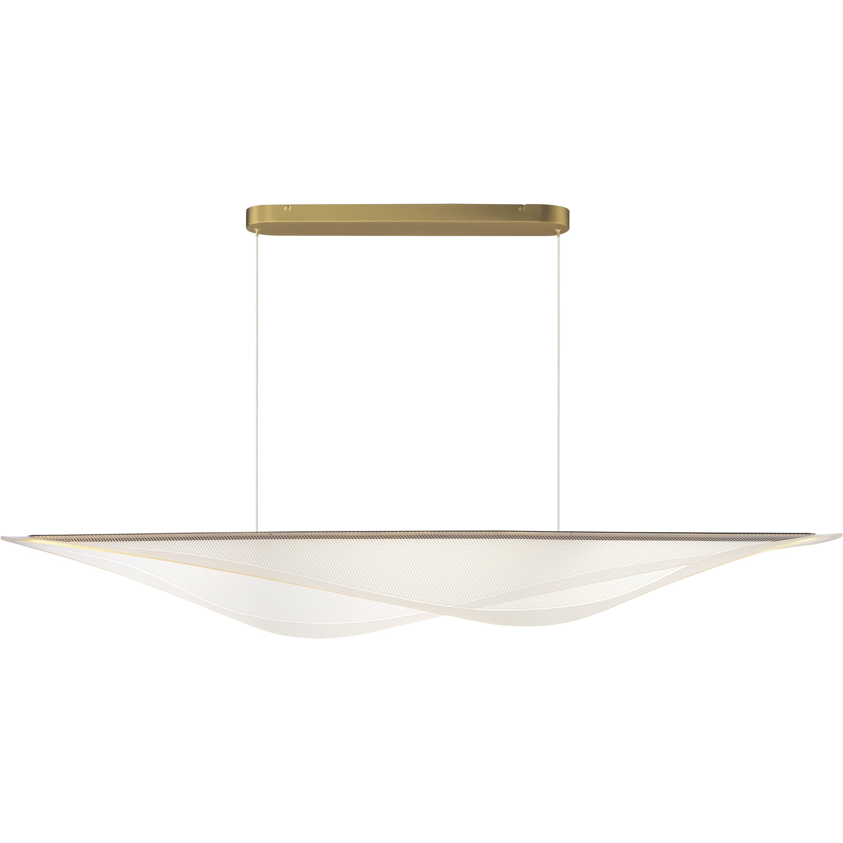 ET2 E24718-144GLD Manta LED 70.75 inch Gold Linear Pendant Ceiling Light