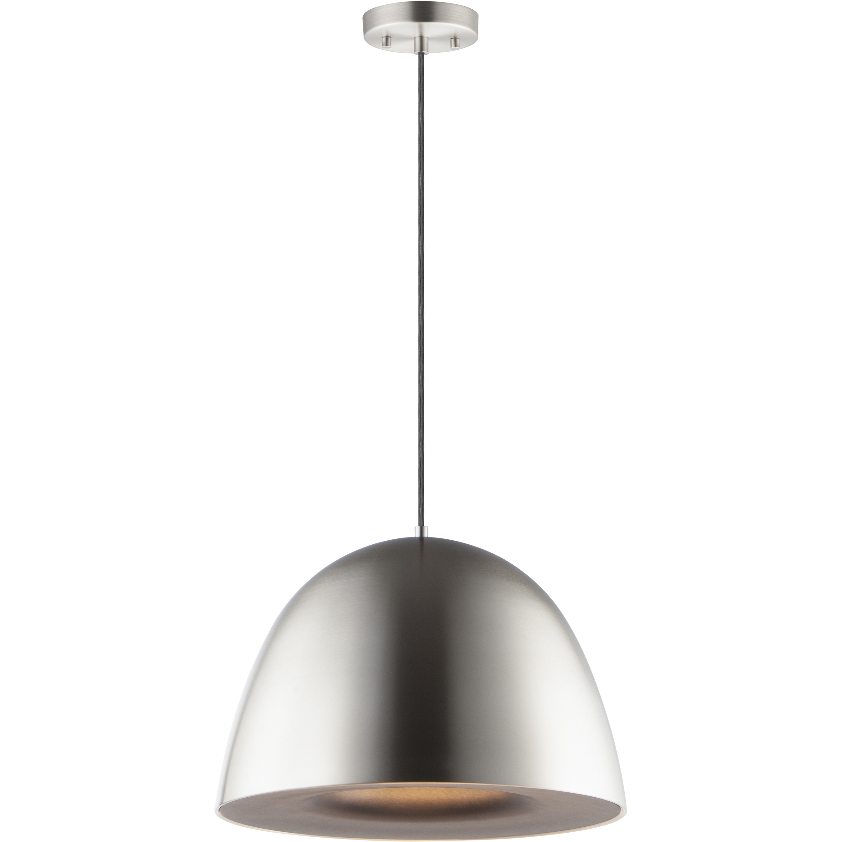 ET2 E24916-SNBK Fungo LED 23.5 inch Satin Nickel and Black Single Pendant Ceiling Light in Black ...